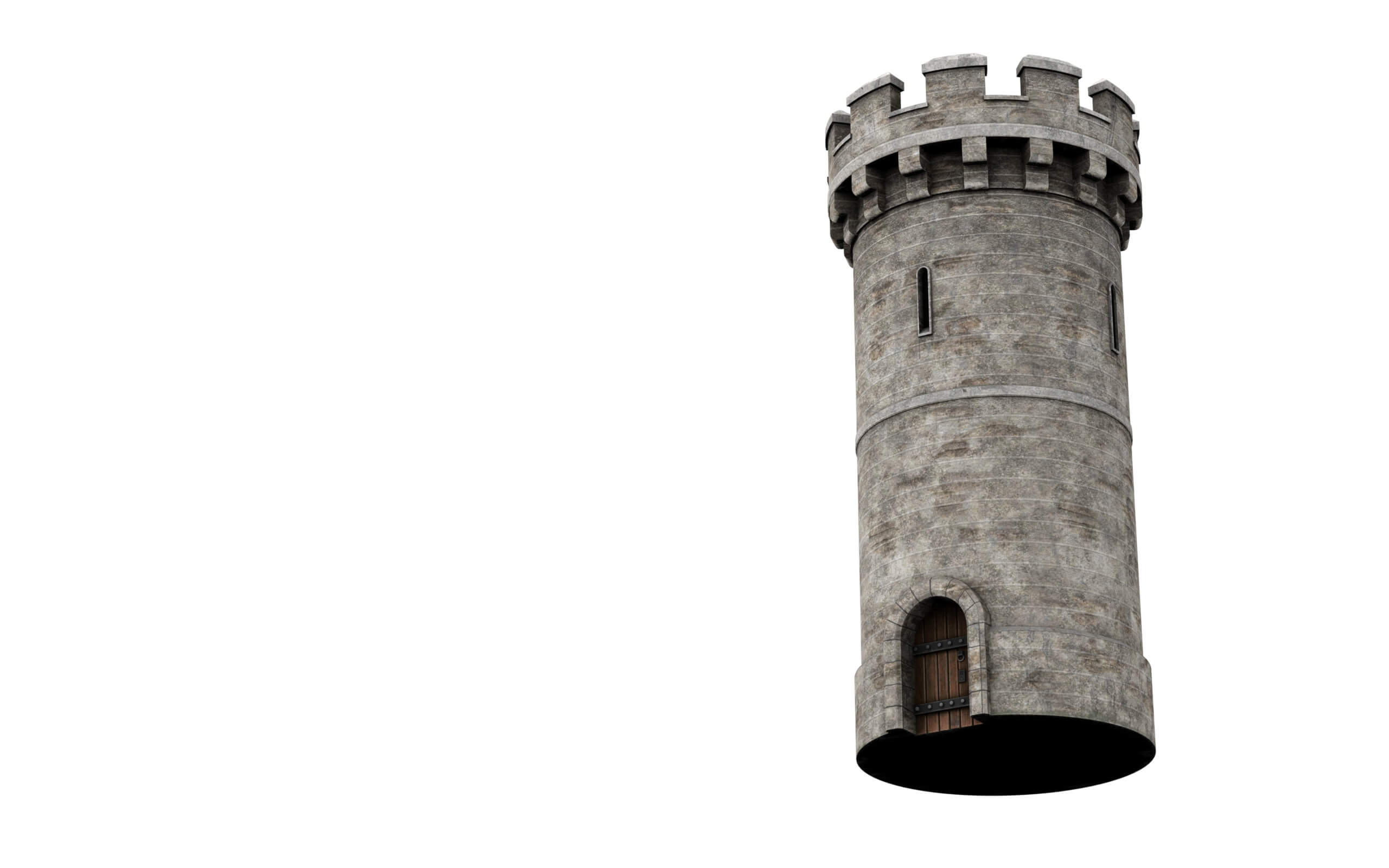 Medieval Castle Tower - 3D Model by sanchiesp