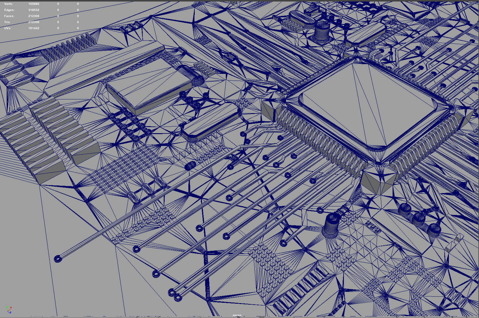 Microprocessor - 3D Model by sanchiesp