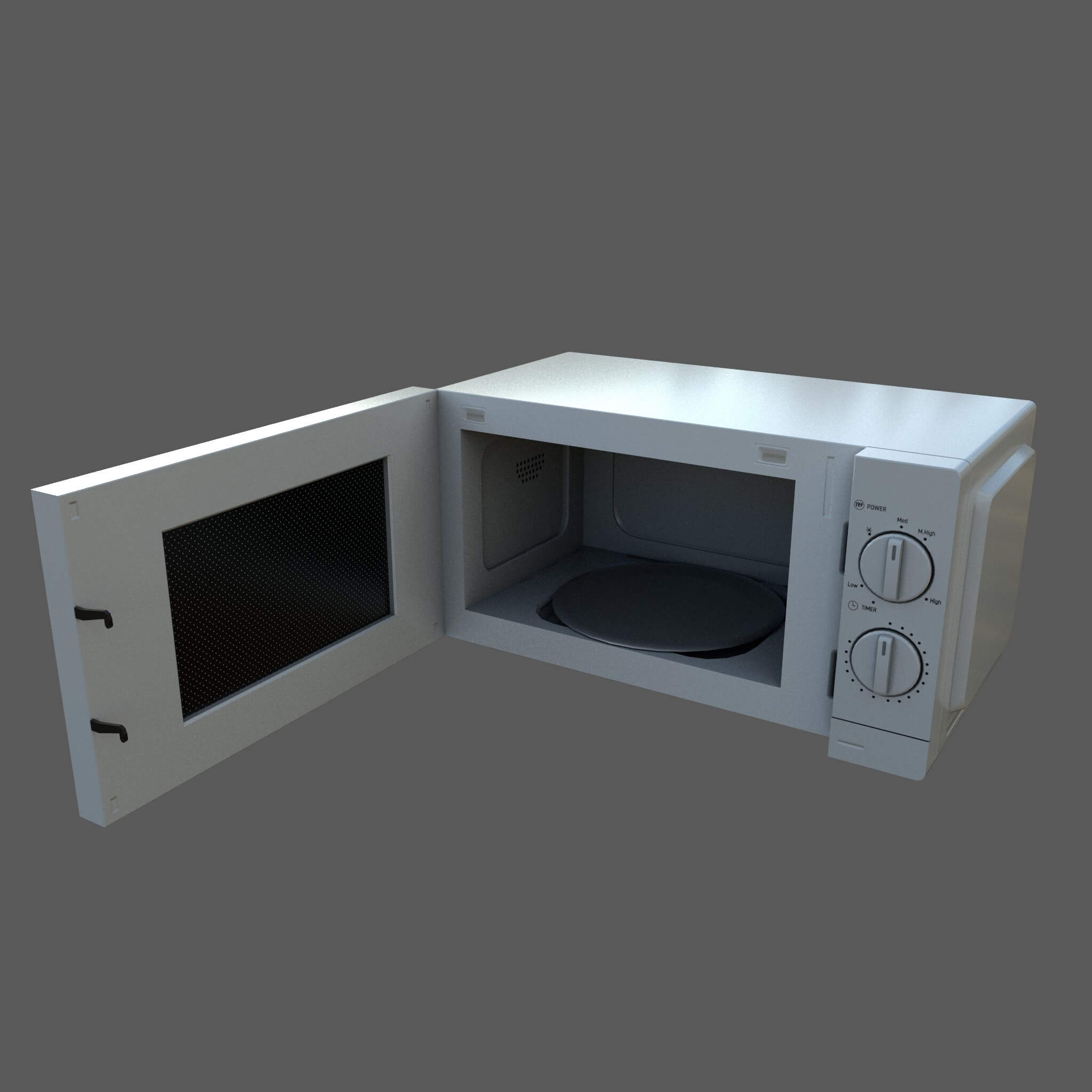 Microwave White - 3D Model by sanchiesp