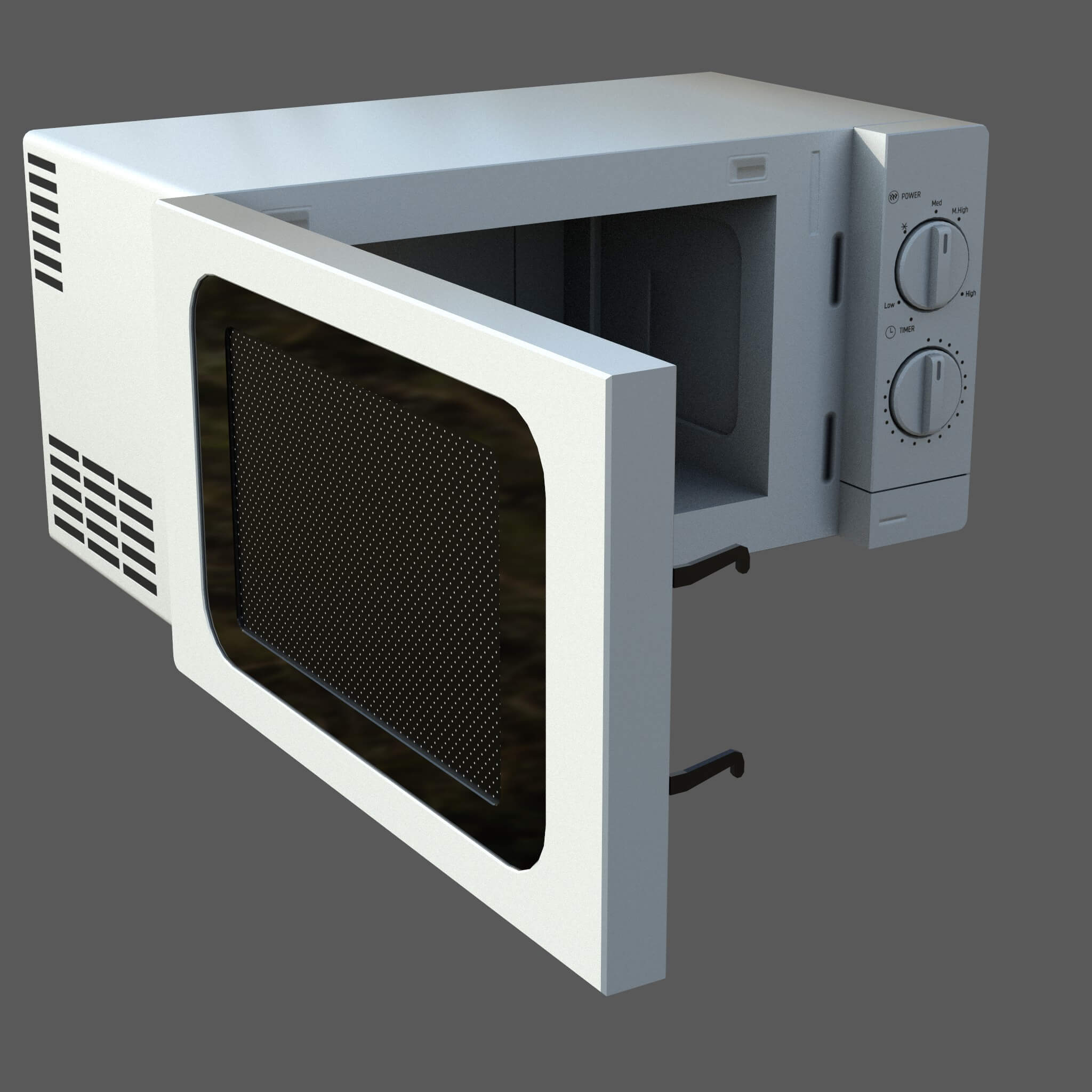 Microwave White - 3D Model by sanchiesp
