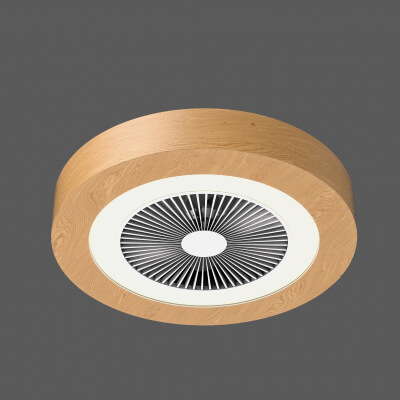 Modern Enclosed Ceiling Fan with LED Light - 3D Model by sanchiesp