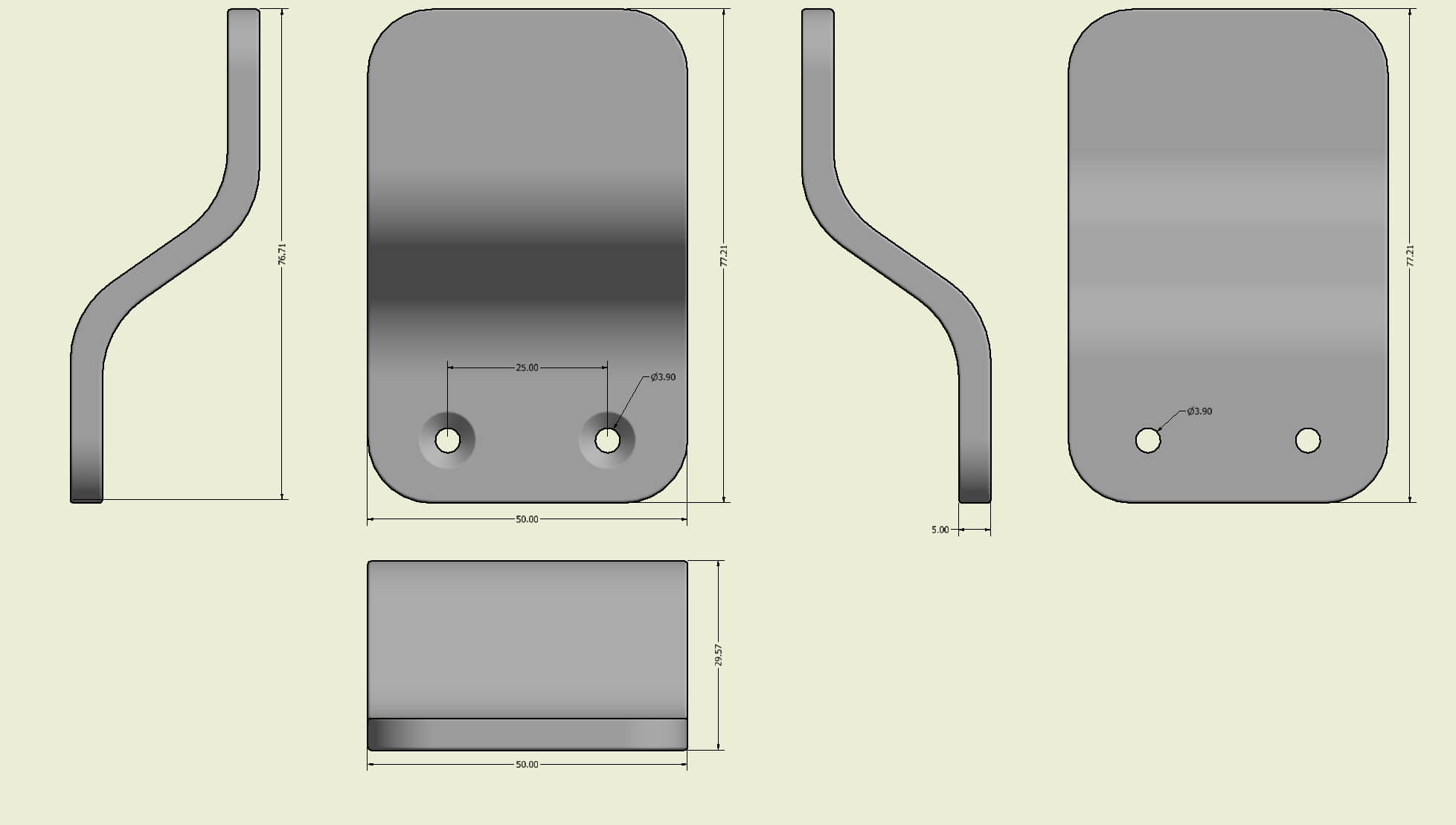 Modern Screwable Wall Hanger - 3D Print Model by sanchiesp