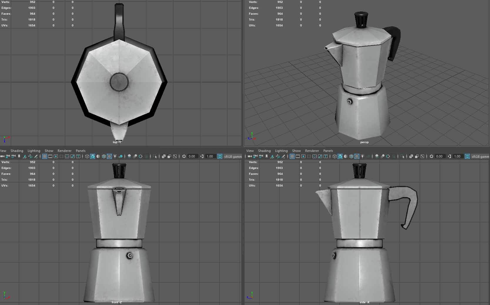 Mokka Coffee Maker - 3D Model by sanchiesp