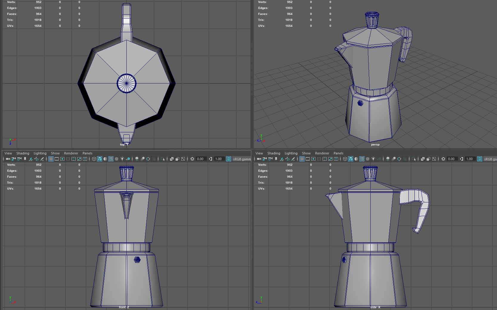Mokka Coffee Maker - 3D Model by sanchiesp