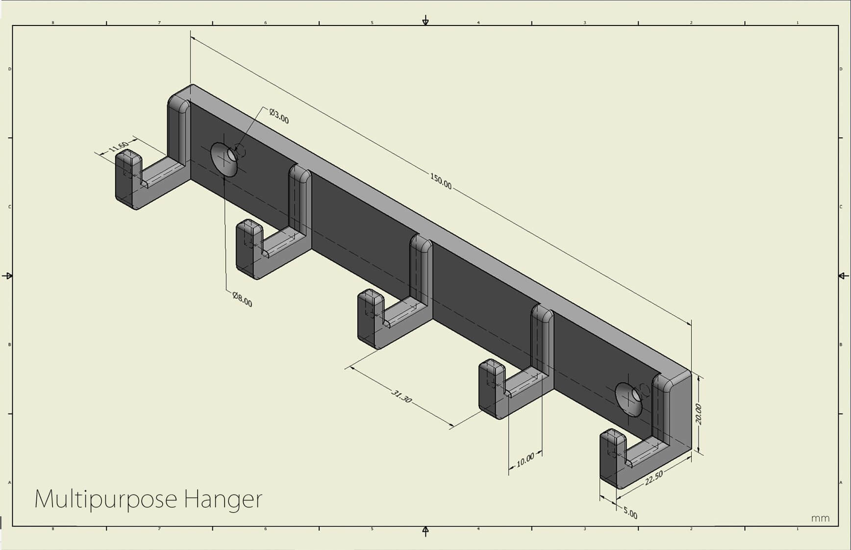 Multipurpose Hanger - 3D Model by sanchiesp