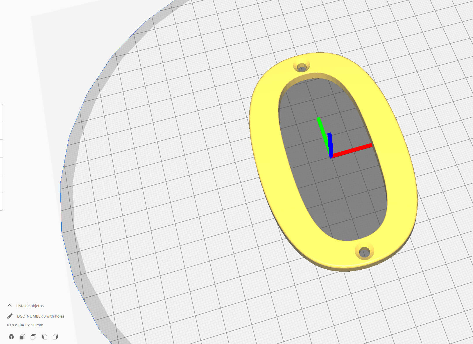 Number 0 Symbol - 3D Model by sanchiesp