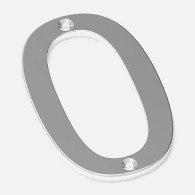 Number 0 Symbol - 3D Model by sanchiesp