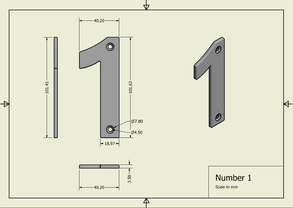 Number 1 Symbol - 3D Print Model by sanchiesp