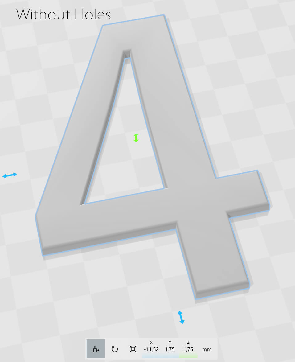 Number 4 Symbol - 3D Print Model by sanchiesp