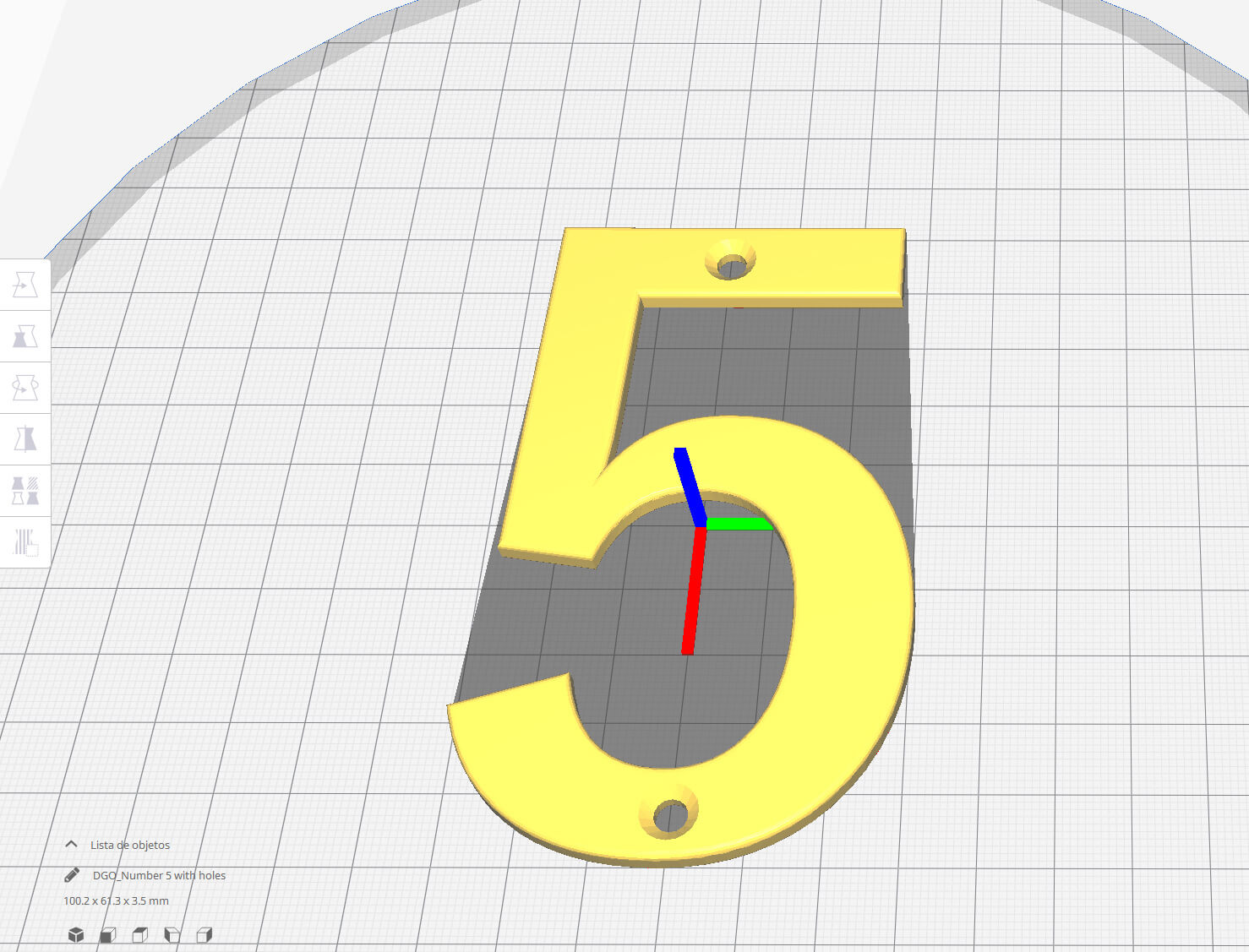 Number Five Symbol - 3D Model by sanchiesp