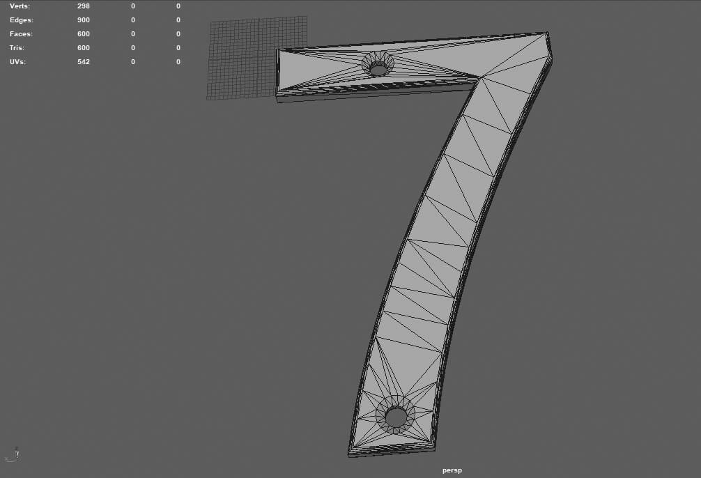 Number 7 Symbol - 3D Print Model by sanchiesp