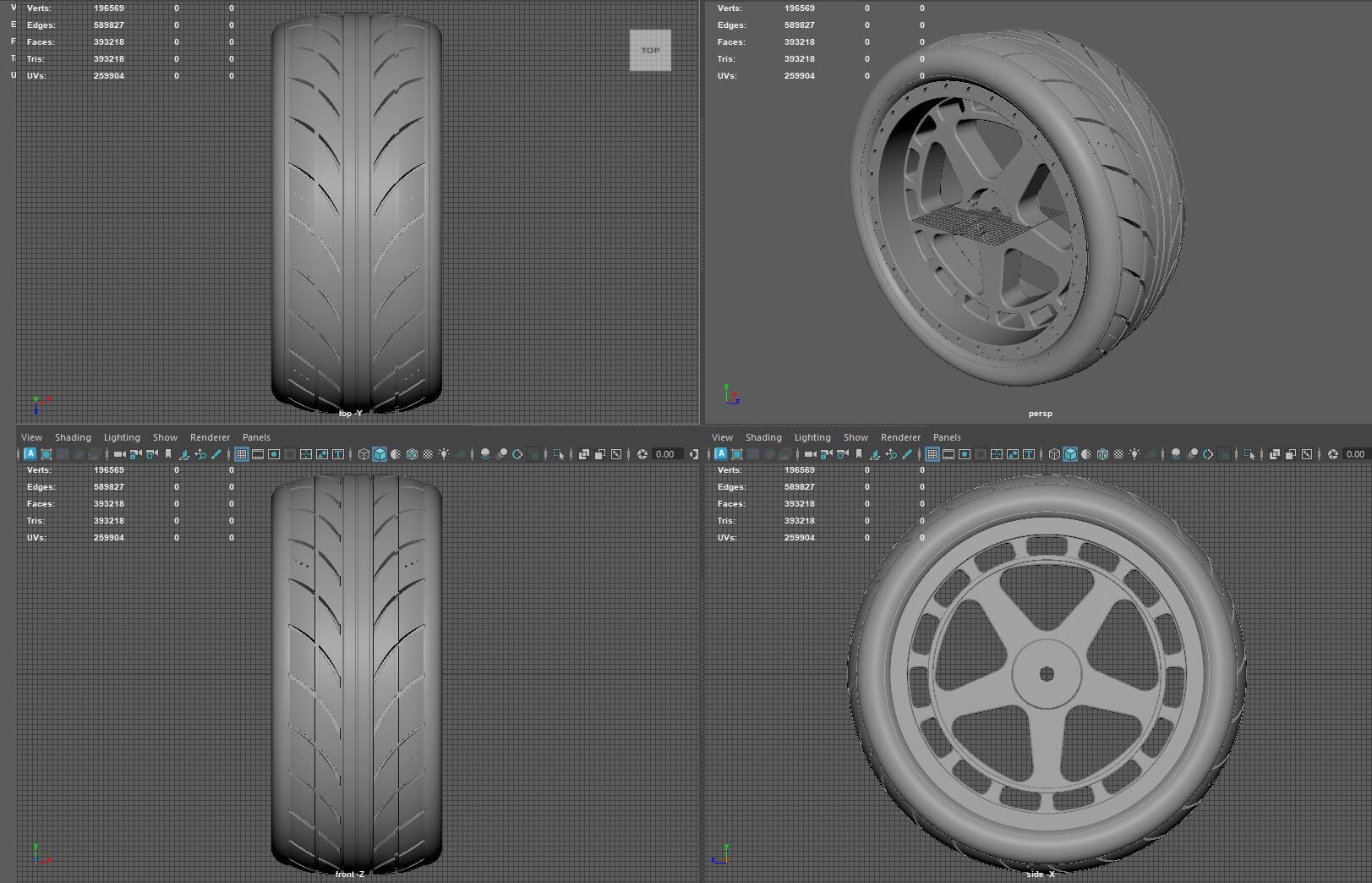 One-Piece 3D Printable Racing Wheel with Integrated Tire 5 by sanchiesp