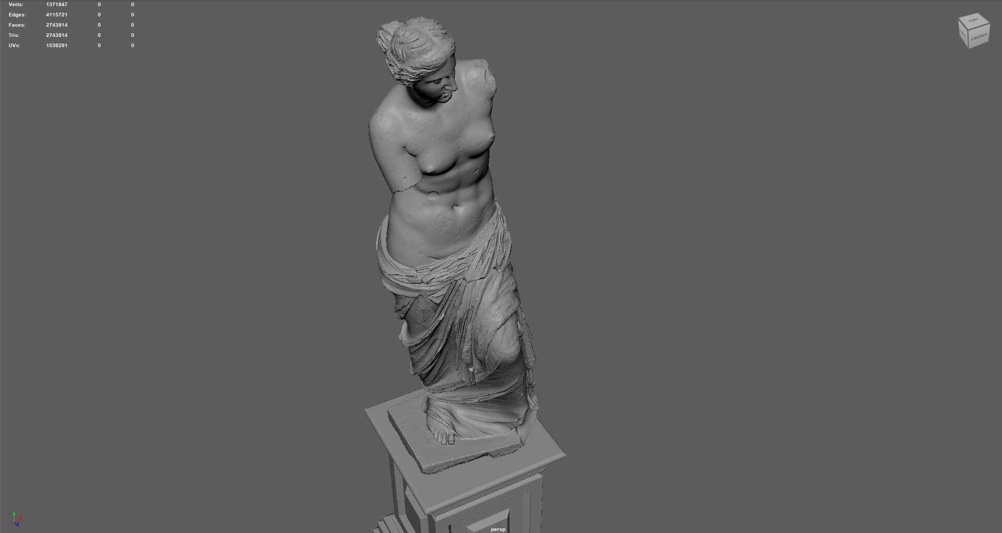 Pedestal with Venus De Milo - 3D Model by sanchiesp