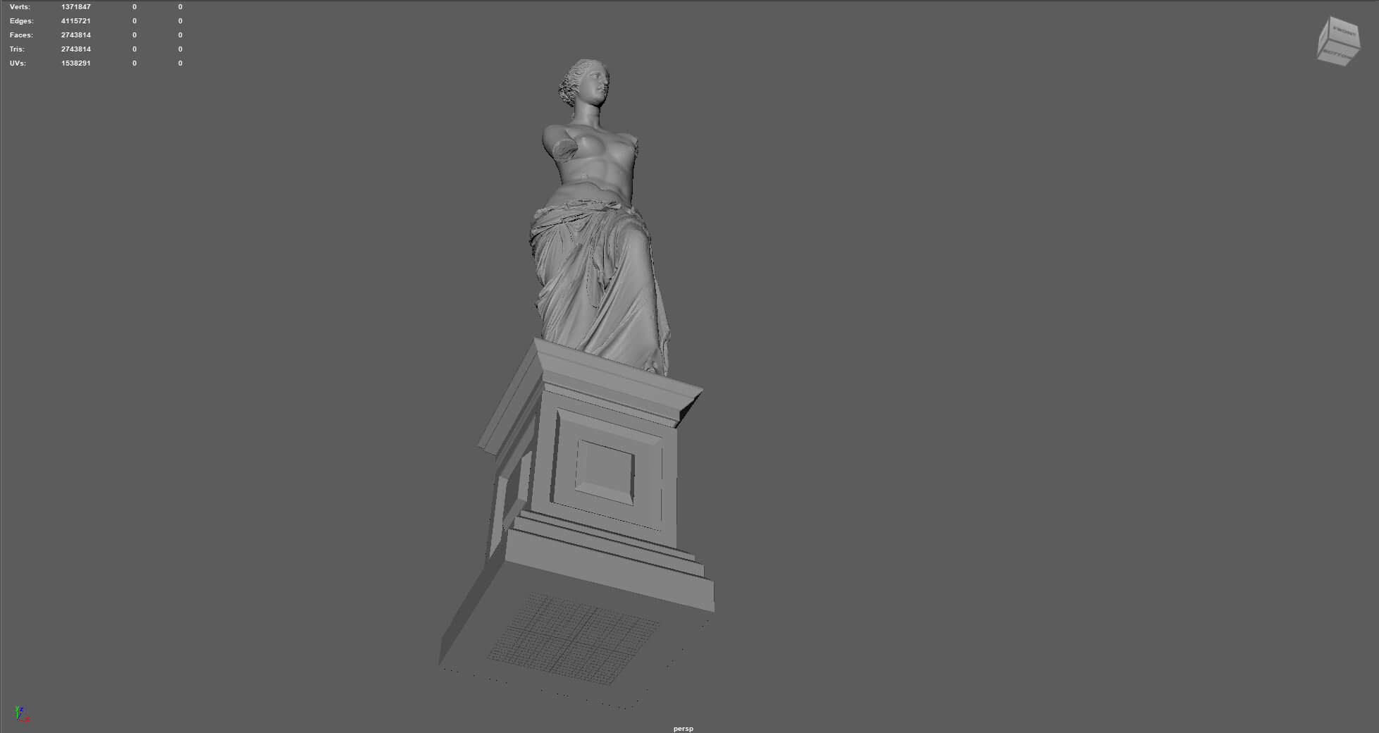 Pedestal with Venus De Milo - 3D Model by sanchiesp