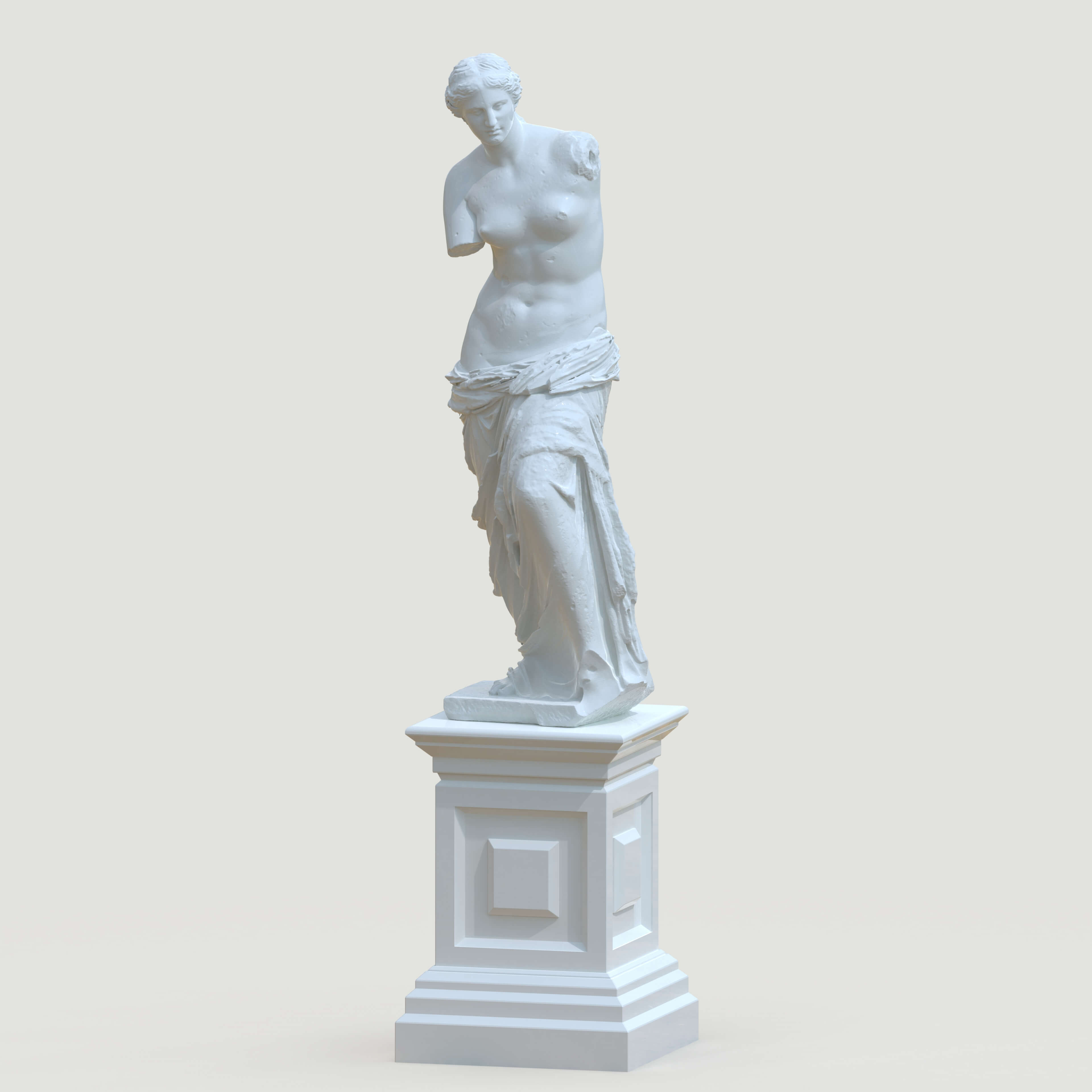 Pedestal with Venus De Milo - 3D Model by sanchiesp