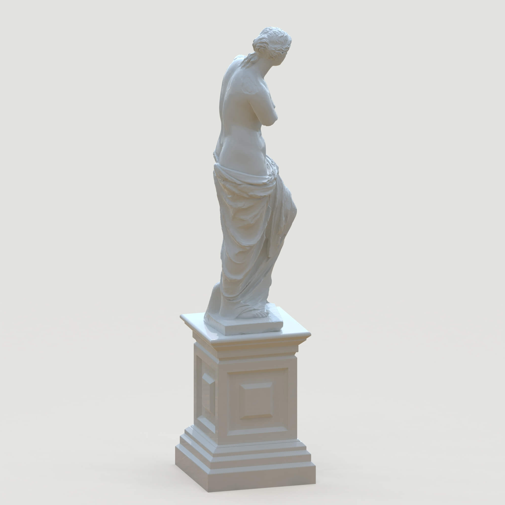 Pedestal with Venus De Milo - 3D Model by sanchiesp