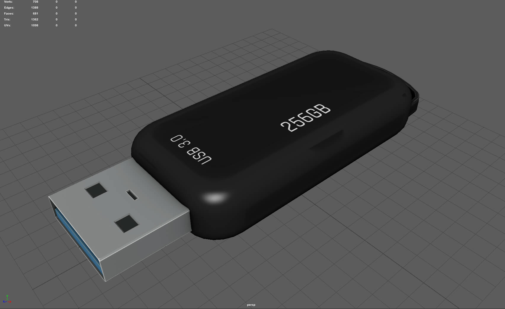 USB Pen Drive - 3D Model by sanchiesp