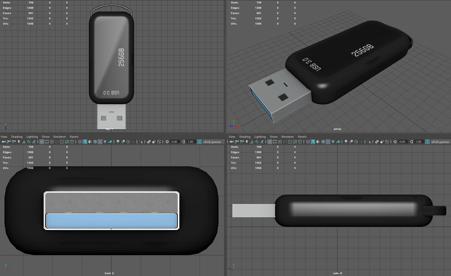 USB Pen Drive - 3D Model by sanchiesp