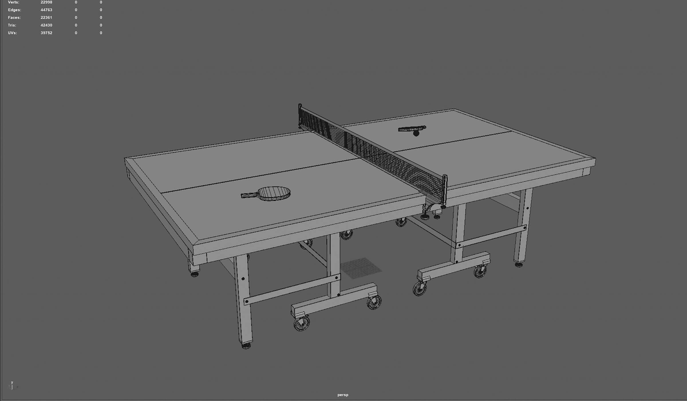 Ping Pong Table - 3D Model by sanchiesp