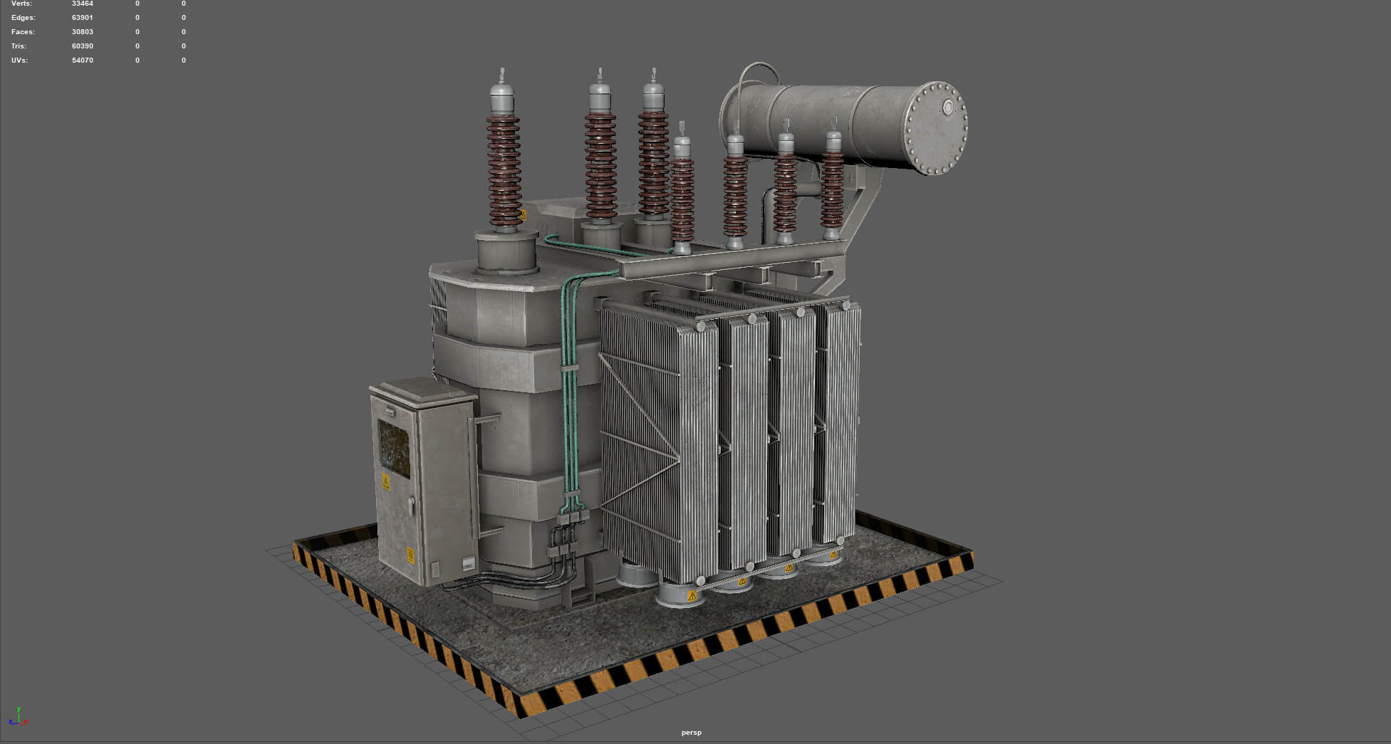Power Transformer - 3D Model by sanchiesp