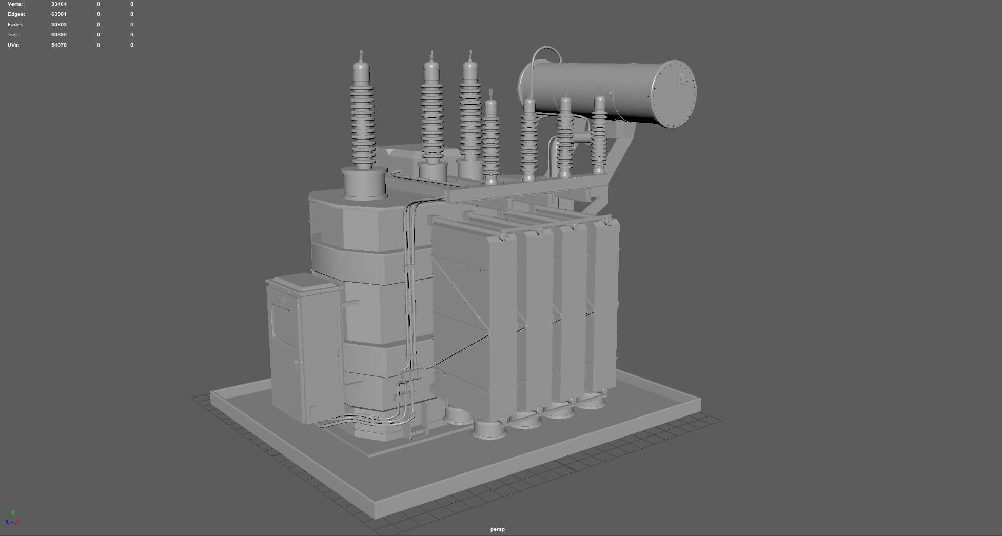 Power Transformer - 3D Model by sanchiesp