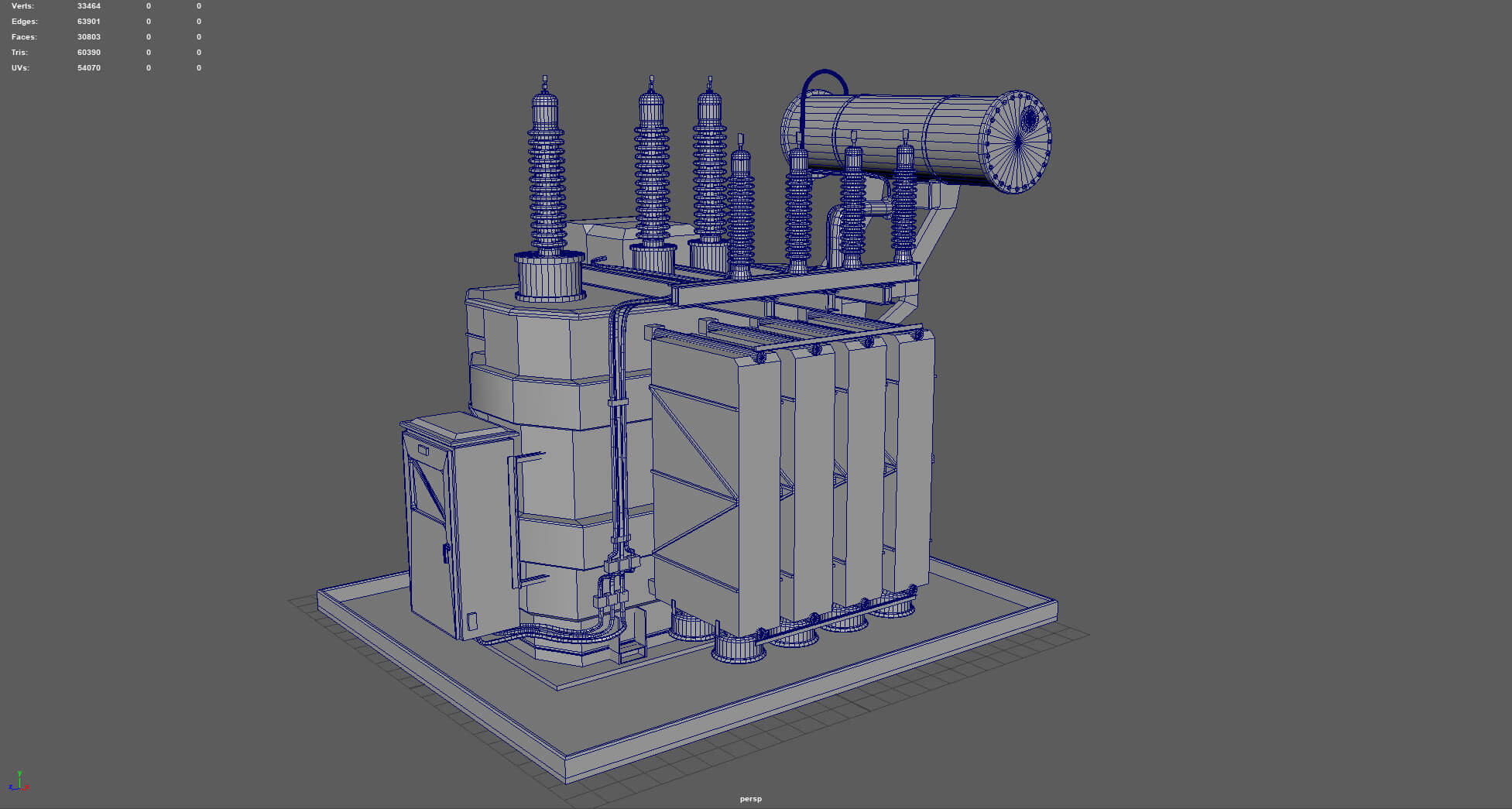 Power Transformer - 3D Model by sanchiesp
