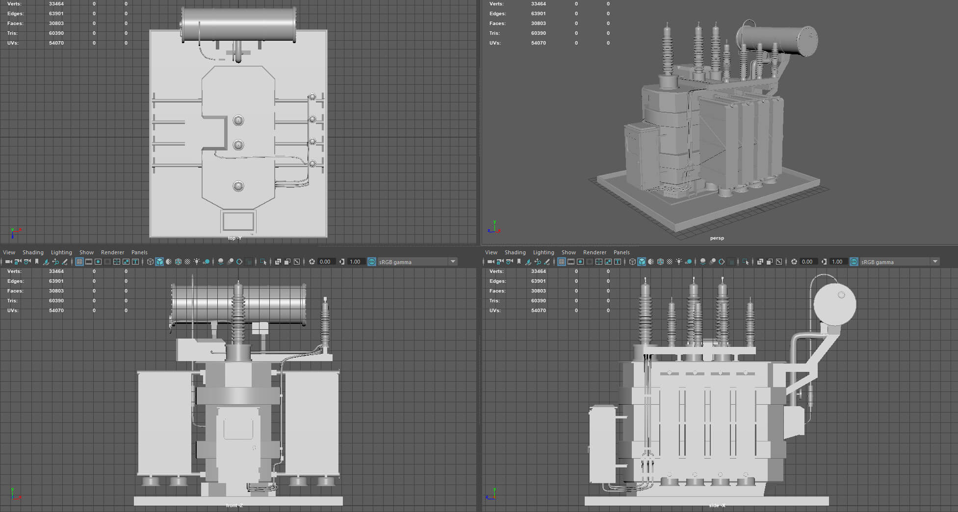 Power Transformer - 3D Model by sanchiesp