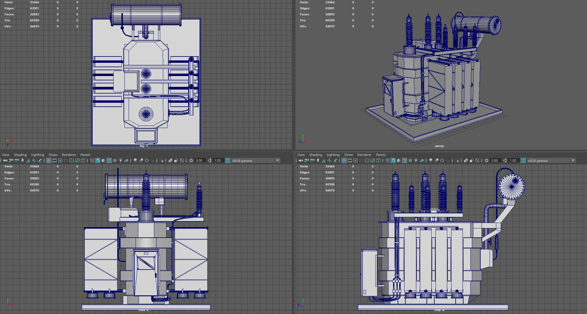Power Transformer - 3D Model by sanchiesp