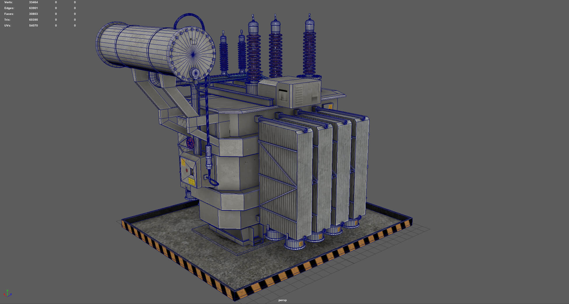 Power Transformer - 3D Model by sanchiesp