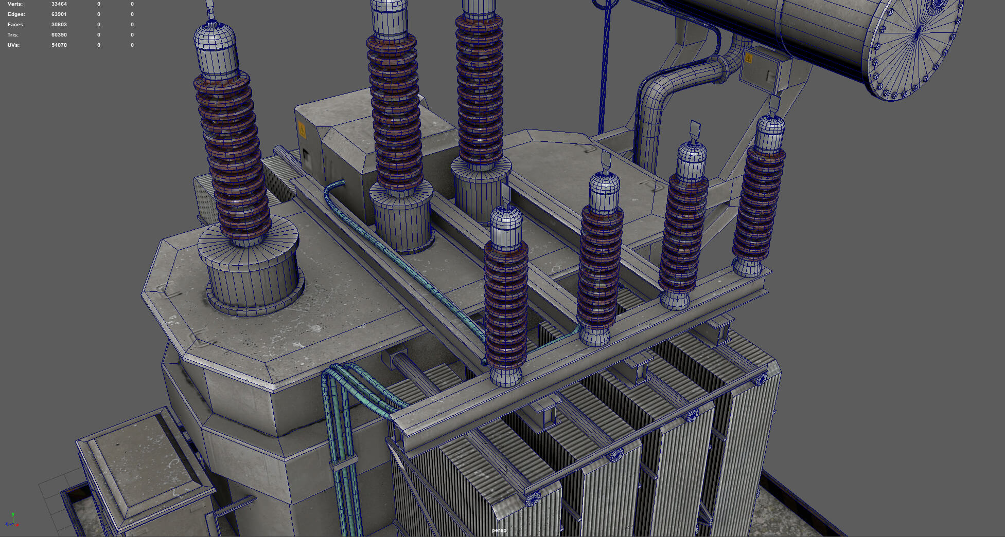 Power Transformer - 3D Model by sanchiesp