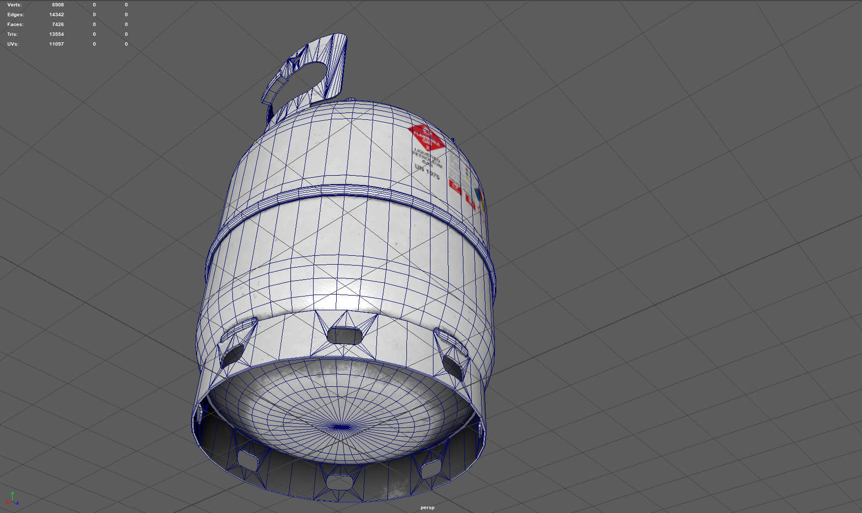 Propane Tank Cylinder - 3D Model by sanchiesp