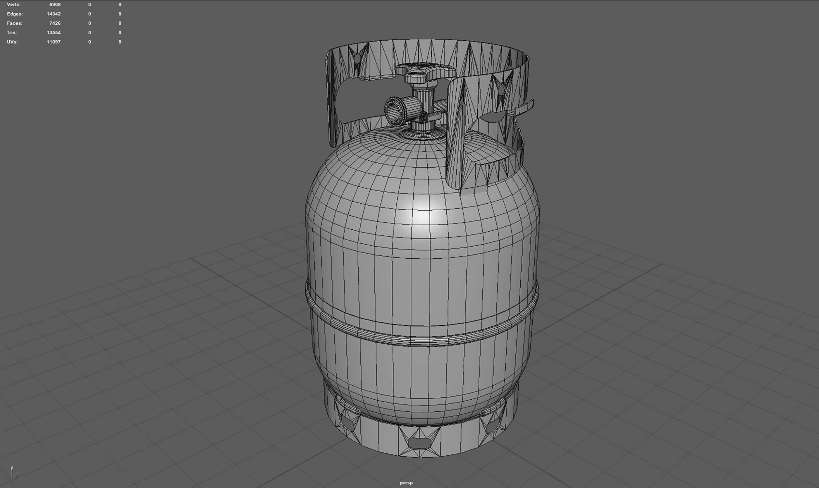Propane Tank Cylinder - 3D Model by sanchiesp