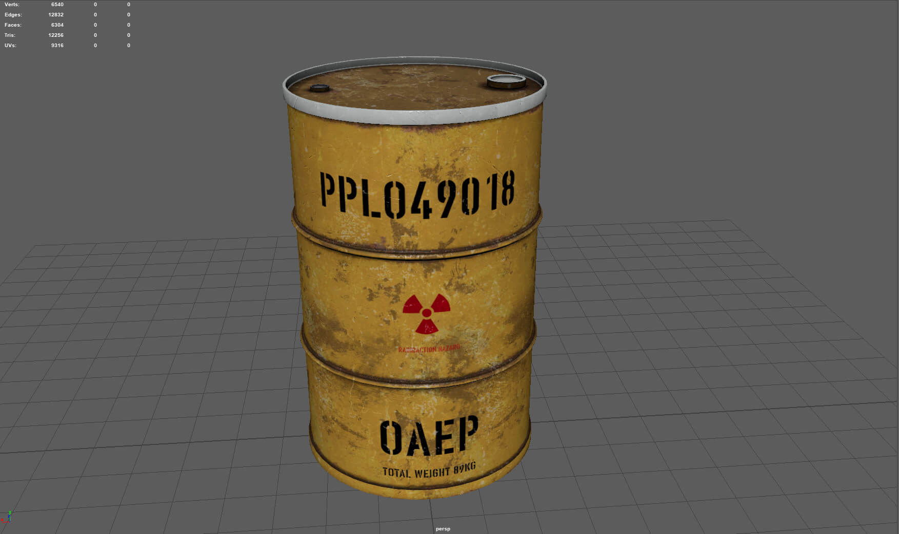 Radioactive Waste Barrel - 3D Model by sanchiesp