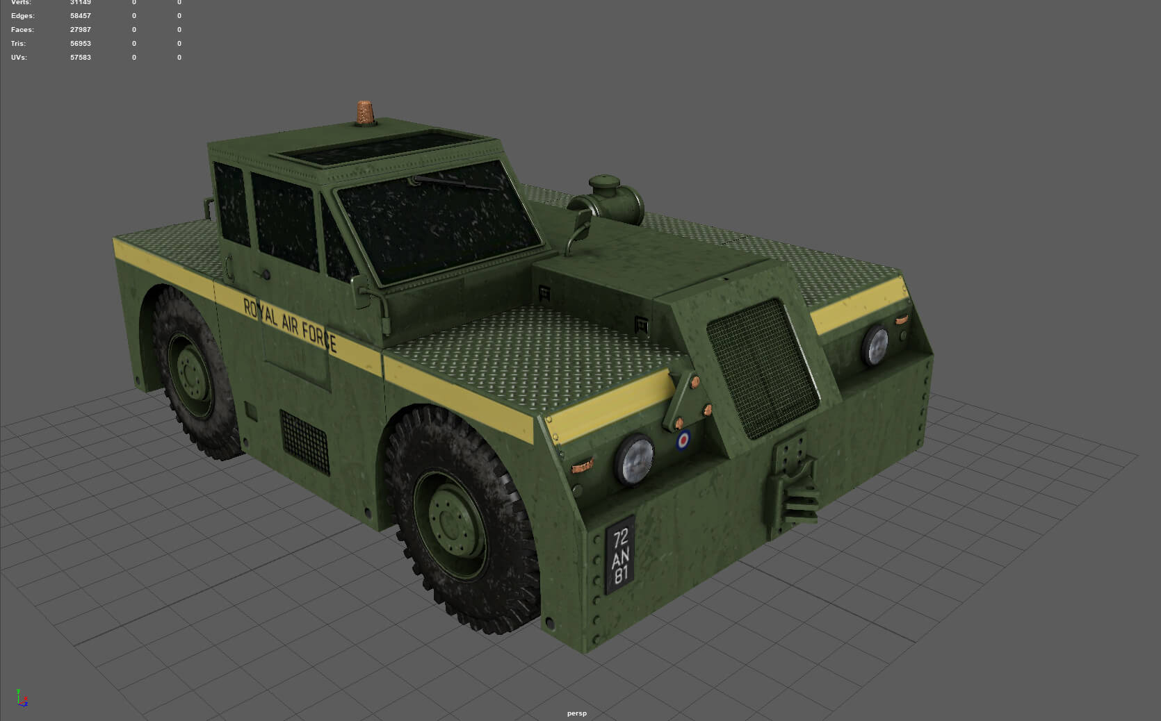 RAF MD300 Tractor - 3D Model by sanchiesp