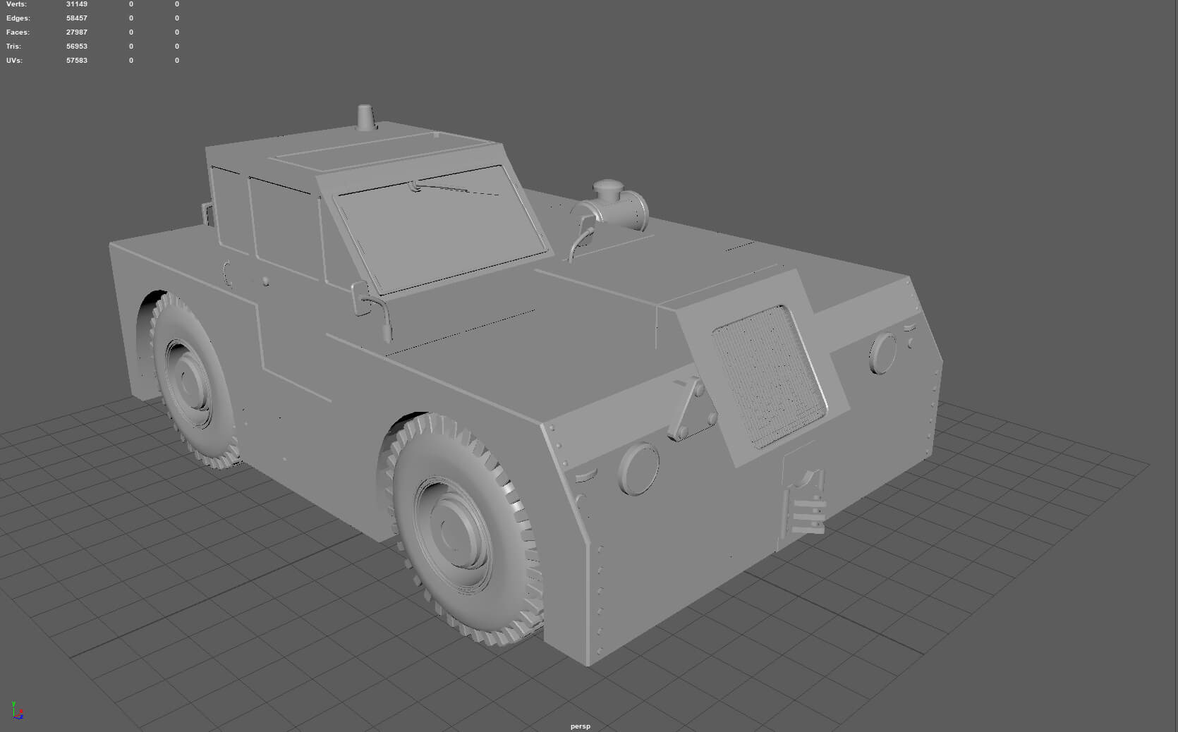 RAF MD300 Tractor - 3D Model by sanchiesp