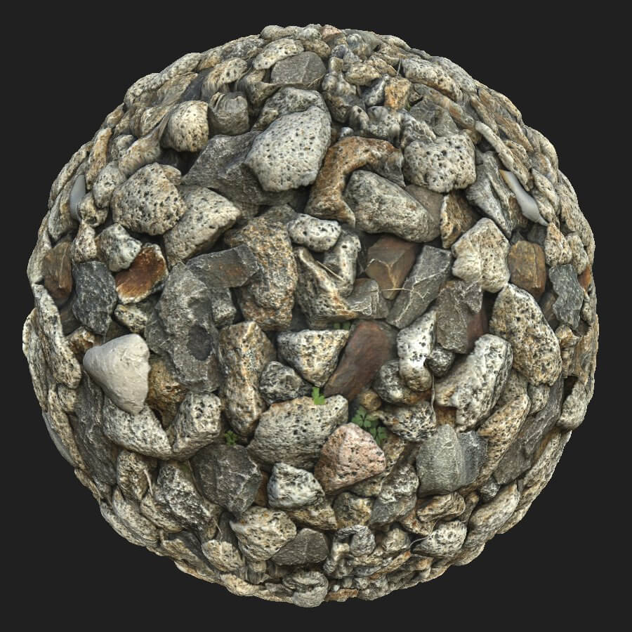 Railway Stones - 3D Texture by sanchiesp