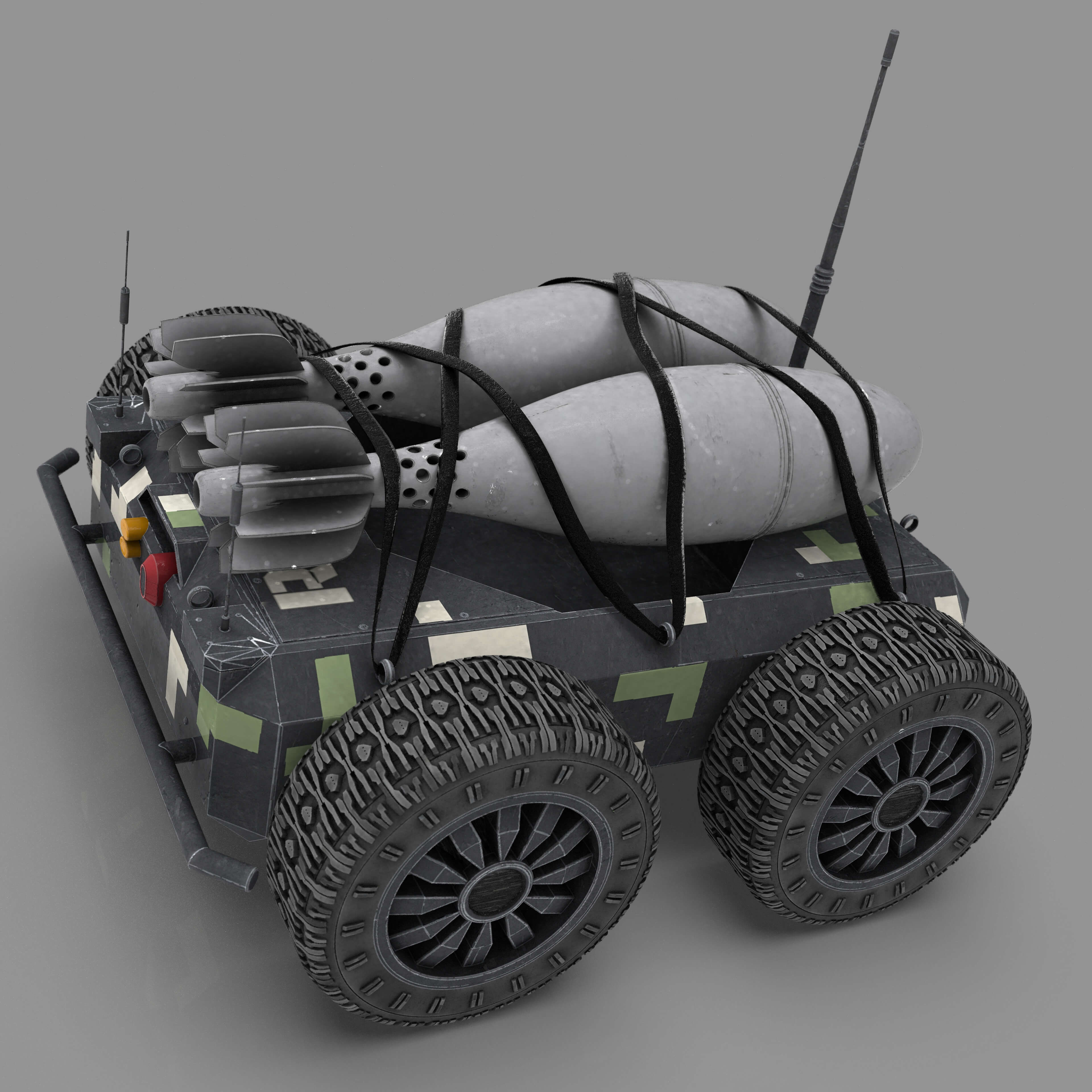 Ratel S Anti Tank Drone With Mortar Rounds - 3D Model by sanchiesp