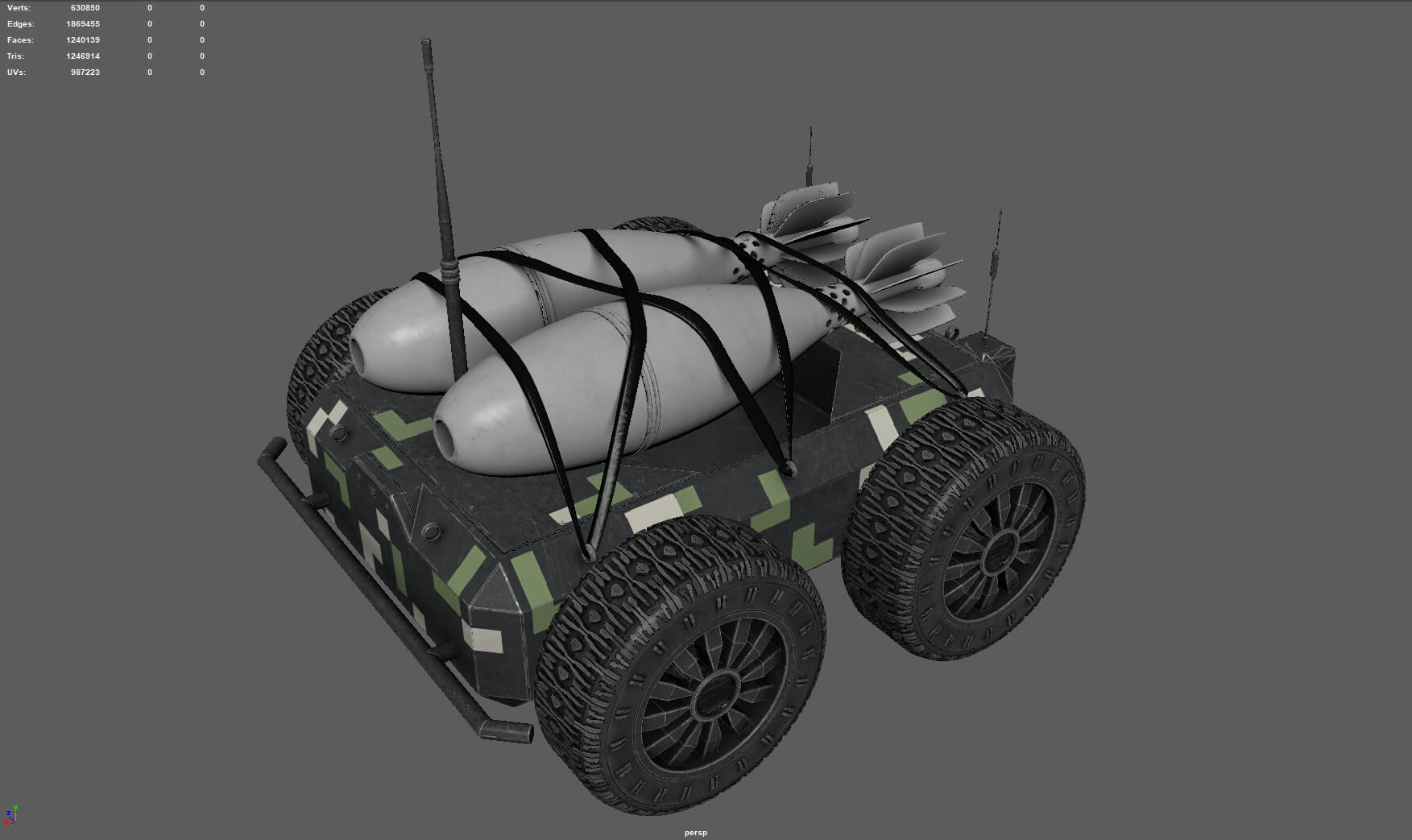 Ratel S Anti Tank Drone With Mortar Rounds - 3D Model by sanchiesp