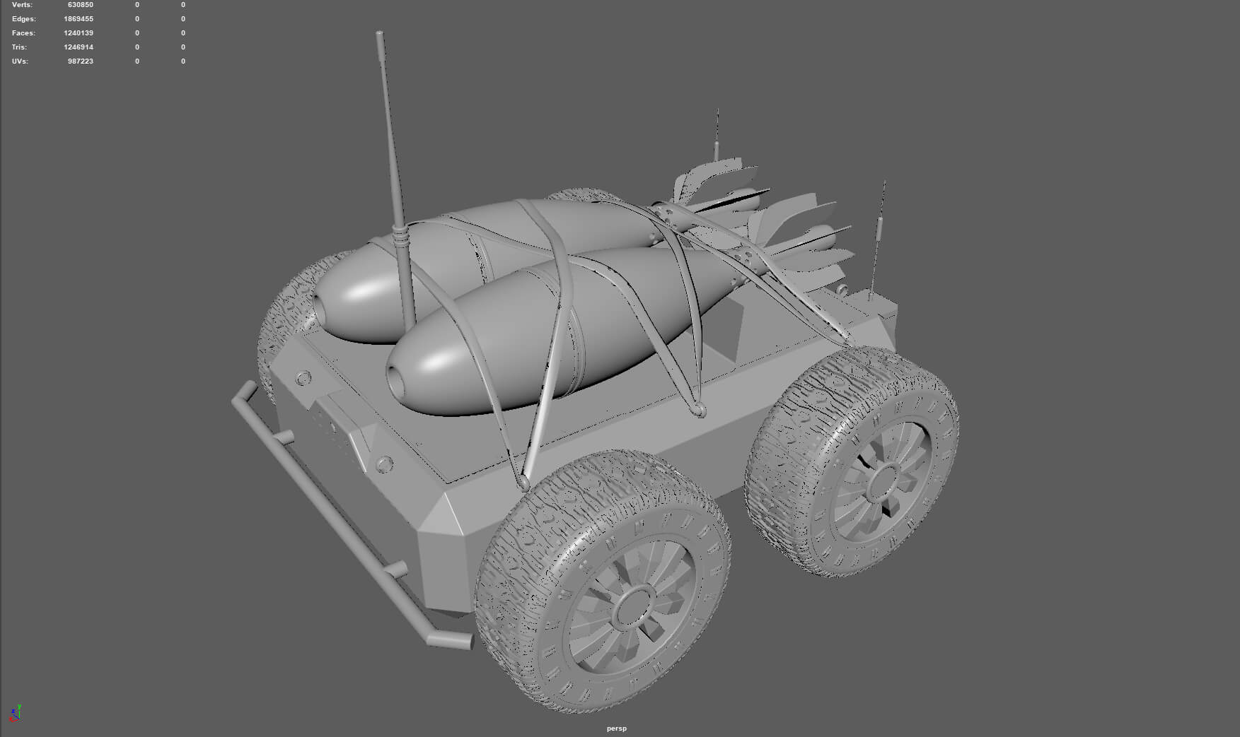 Ratel S Anti Tank Drone With Mortar Rounds - 3D Model by sanchiesp