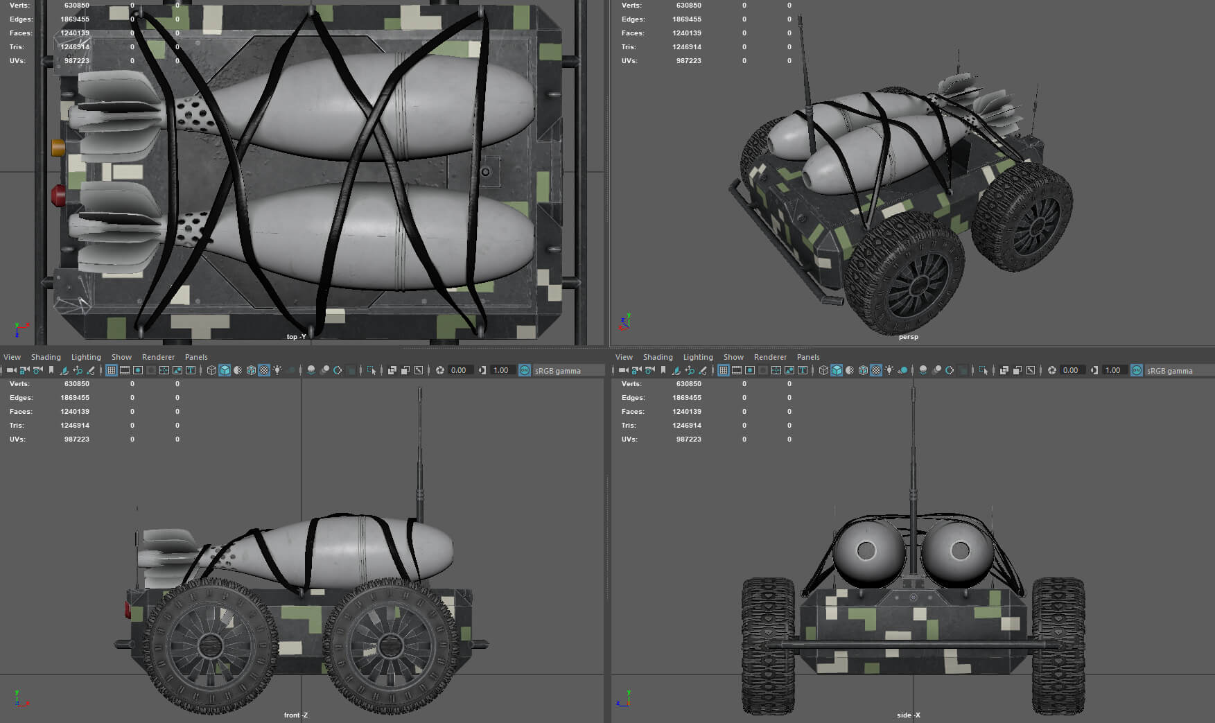 Ratel S Anti Tank Drone With Mortar Rounds - 3D Model by sanchiesp