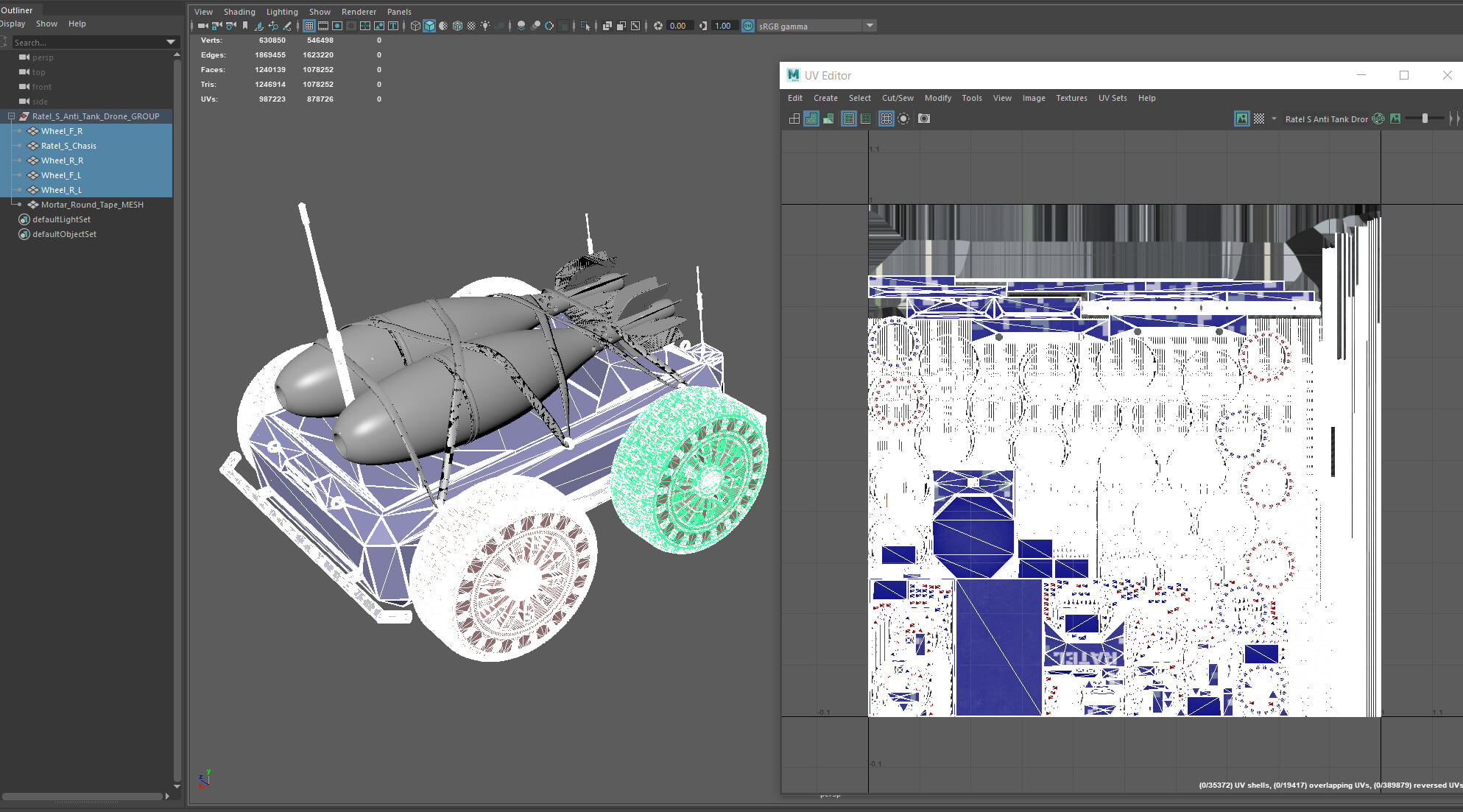 Ratel S Anti Tank Drone With Mortar Rounds - 3D Model by sanchiesp