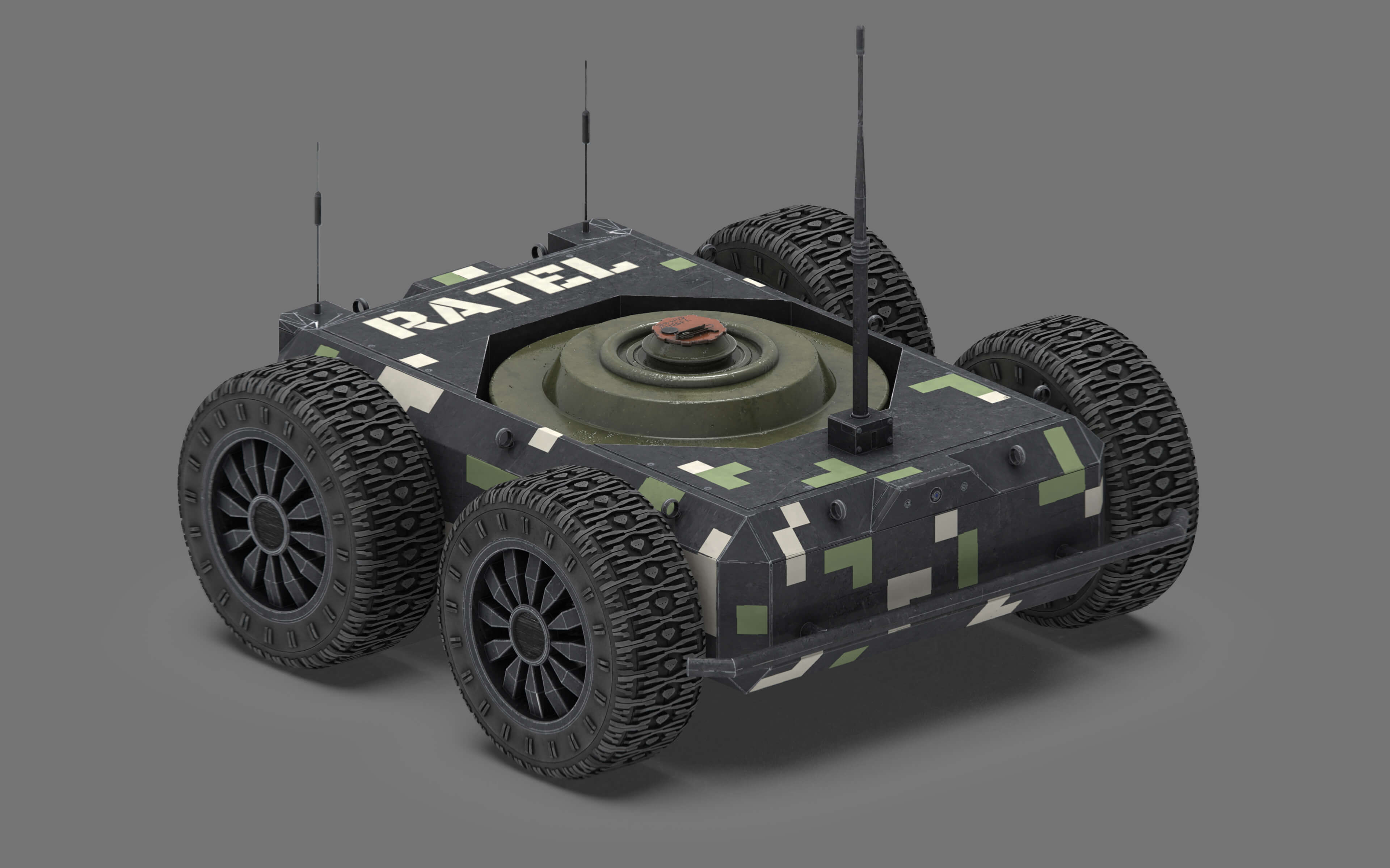 Ratel S Unmanned Ground Vehicle - 3D Model by sanchiesp