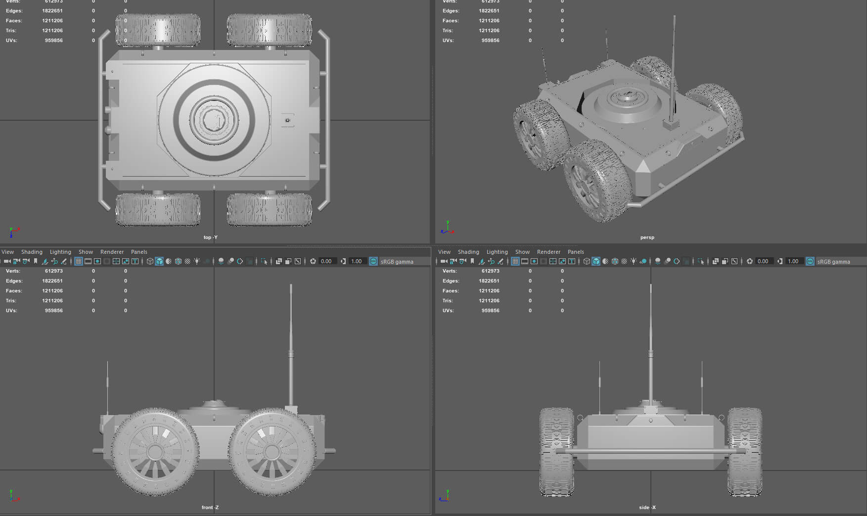 Ratel S Unmanned Ground Vehicle - 3D Model by sanchiesp