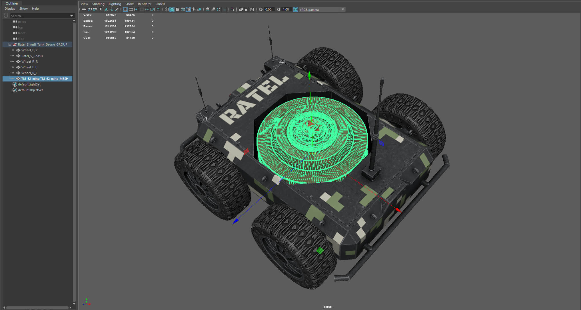 Ratel S Unmanned Ground Vehicle - 3D Model by sanchiesp