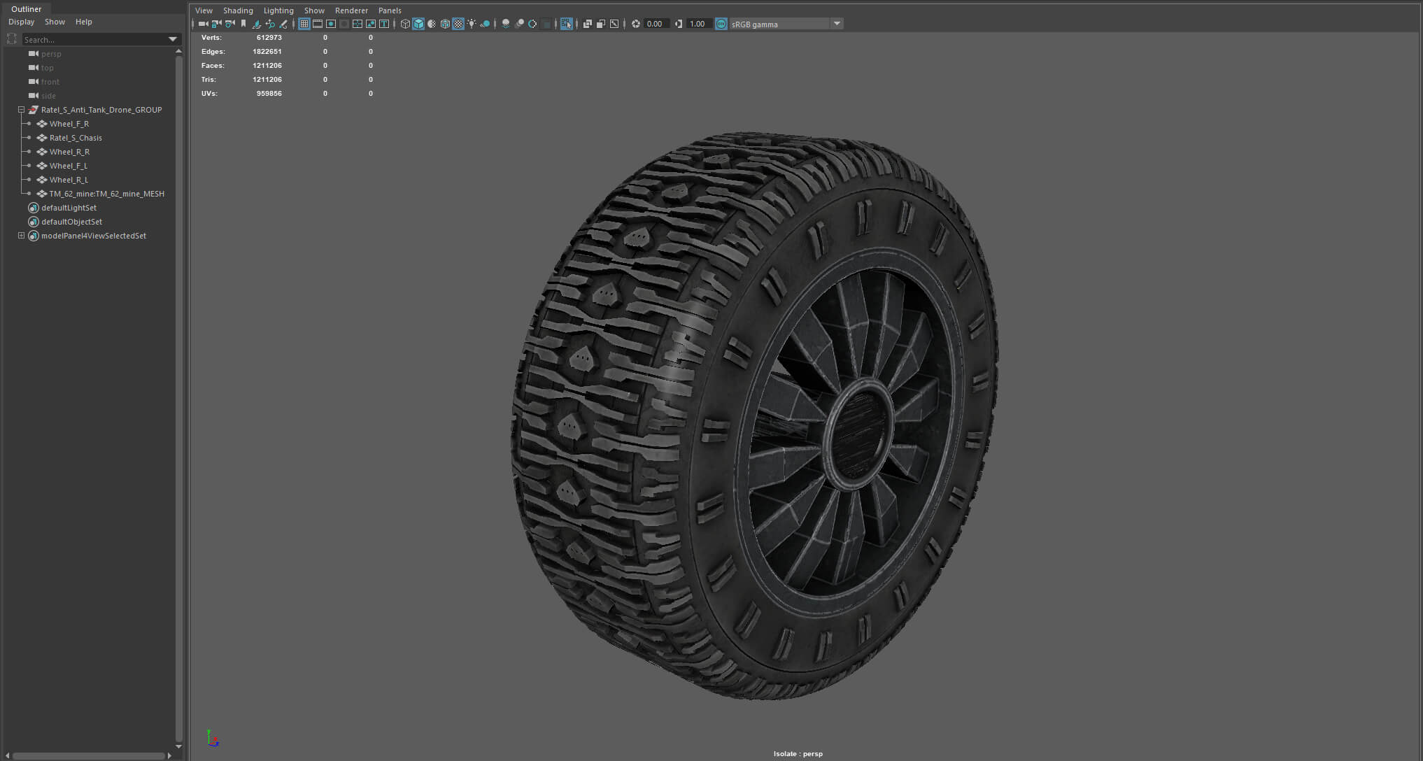 Ratel S Unmanned Ground Vehicle - 3D Model by sanchiesp