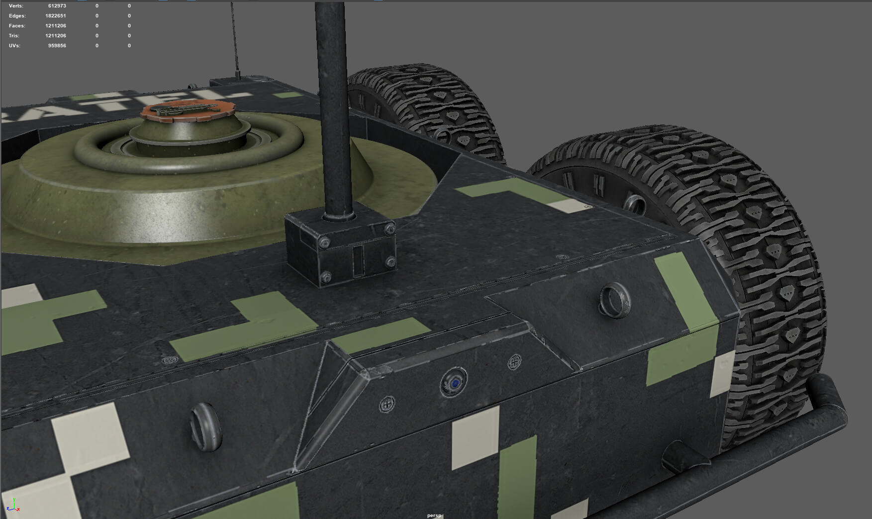 Ratel S Unmanned Ground Vehicle - 3D Model by sanchiesp