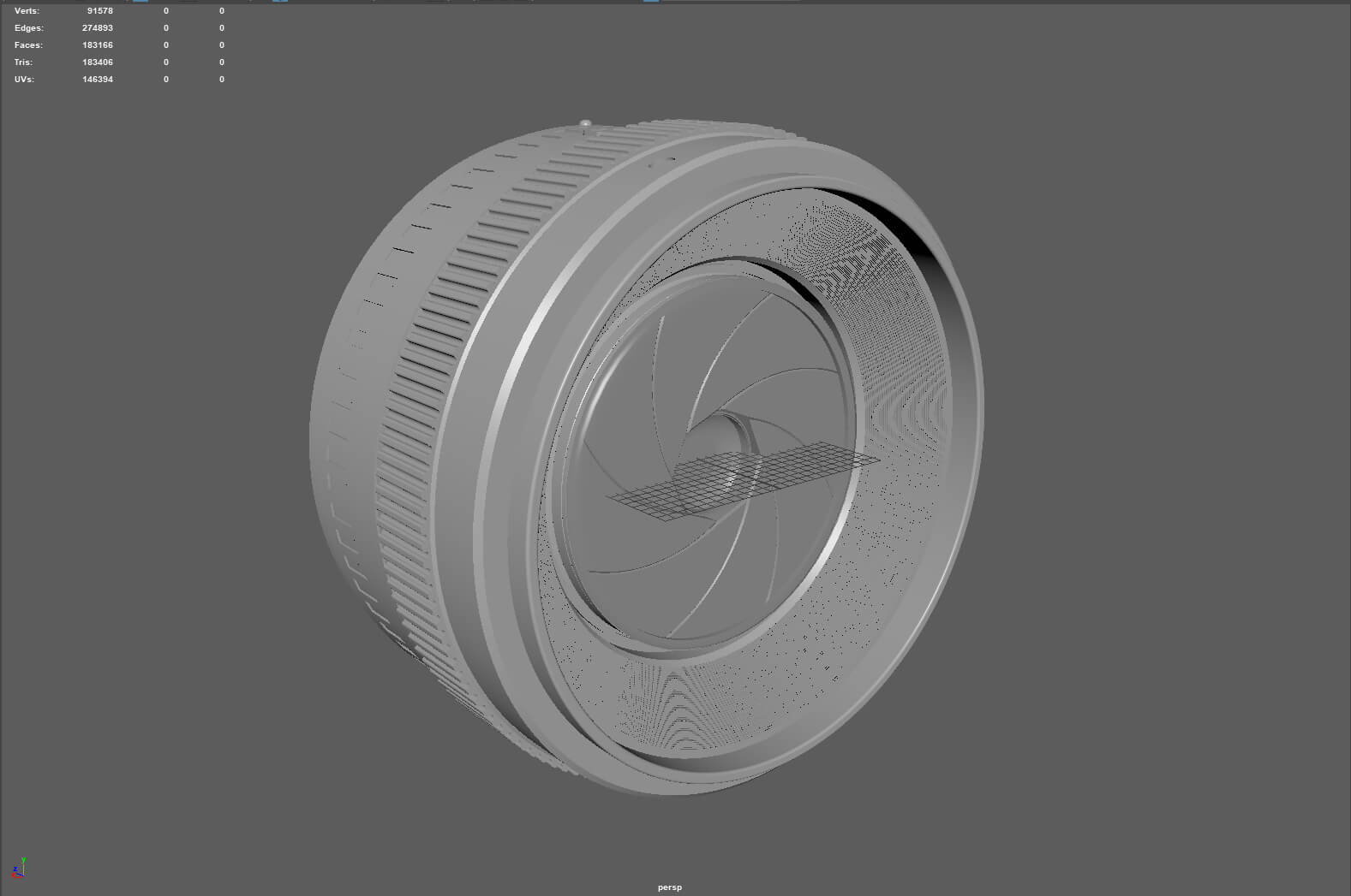 Realistic 50mm Camera Lens - 3D Model by sanchiesp