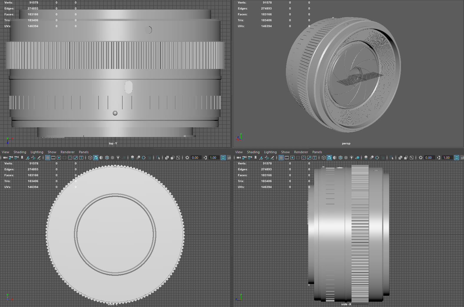Realistic 50mm Camera Lens - 3D Model by sanchiesp