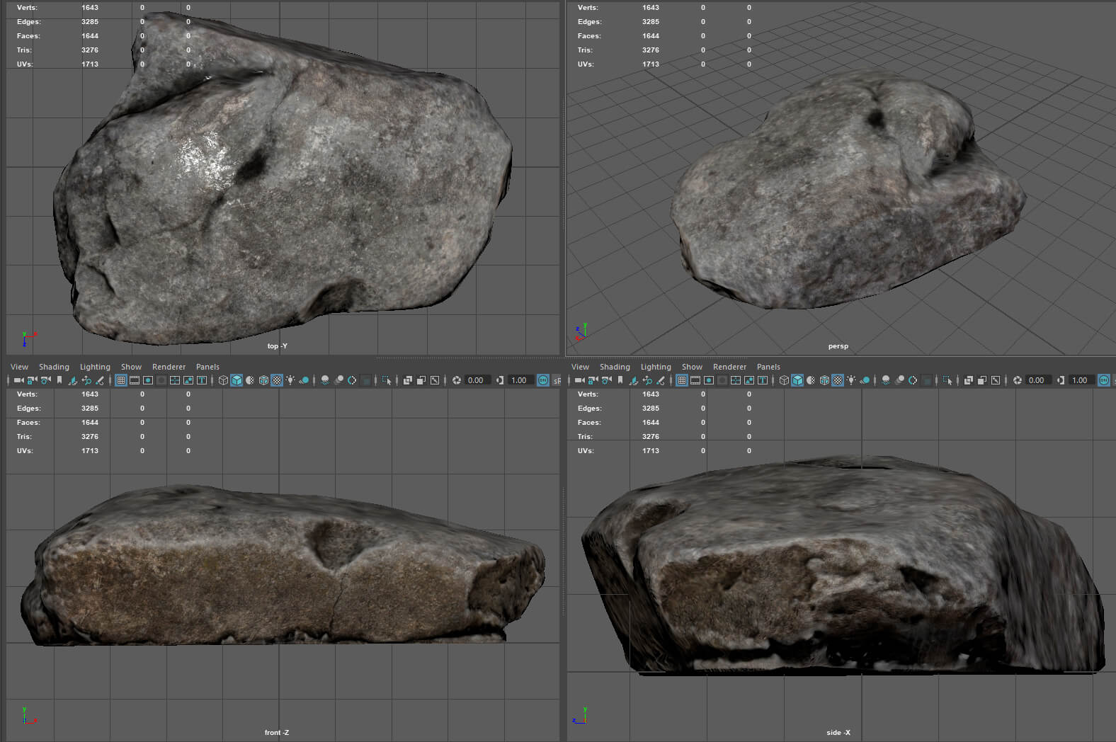 Realistic Gray Rock Model 2 by sanchiesp