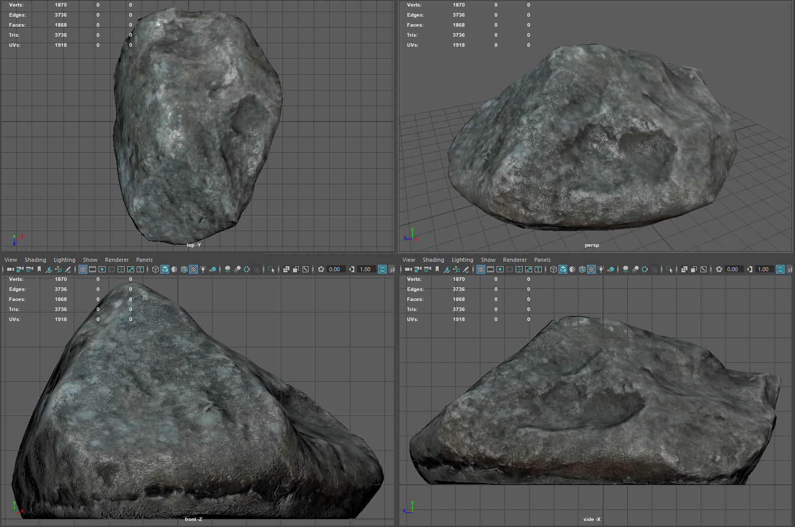 Realistic Gray Rock Model by sanchiesp